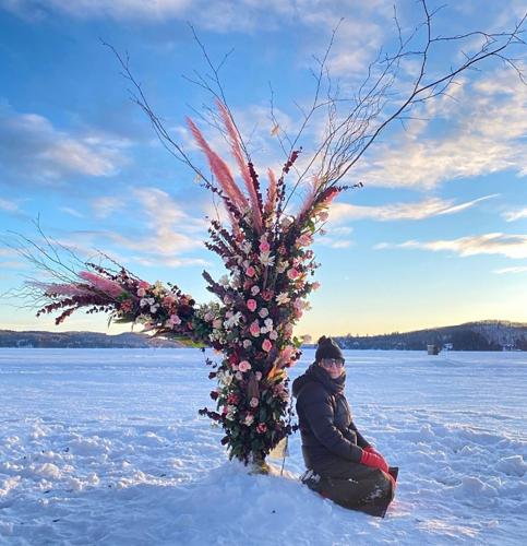 ‘Flowers bring joy’: Dwight Beach brightened by frozen flower arrangement