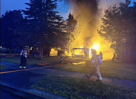 Gravenhurst firefighters battling blaze Thursday morning