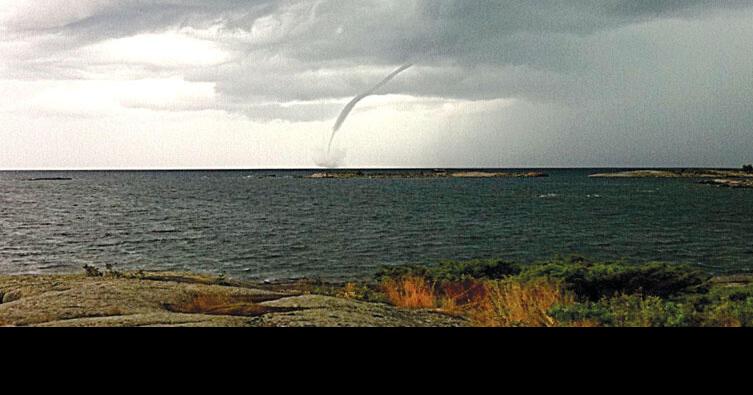 Photographing waterspouts on the Bay