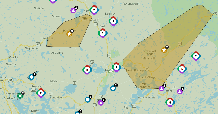 Muskoka hit with scattered power outages on Friday, Nov. 1