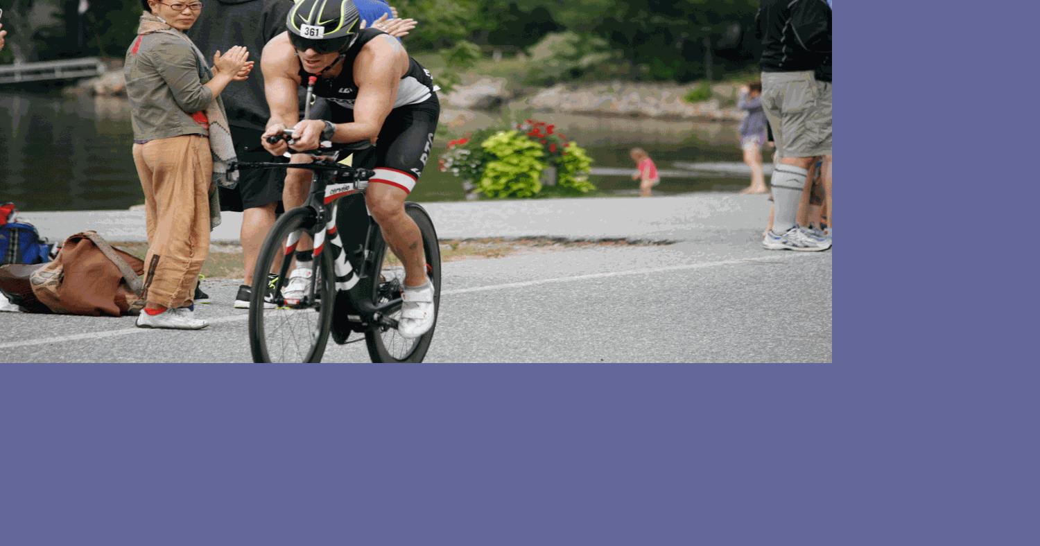 Hundreds cheer iron athletes on bike route in Dwight