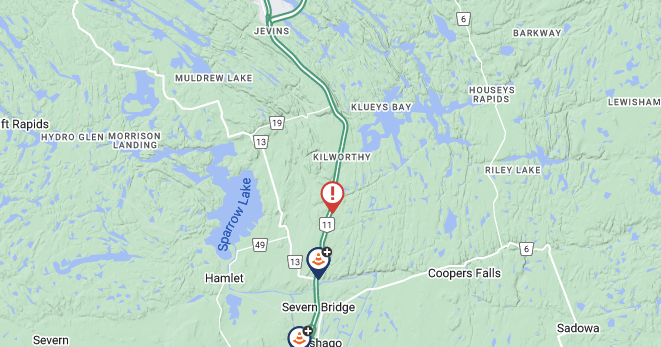 Highway 11 south lane reopens south of Gravenhurst