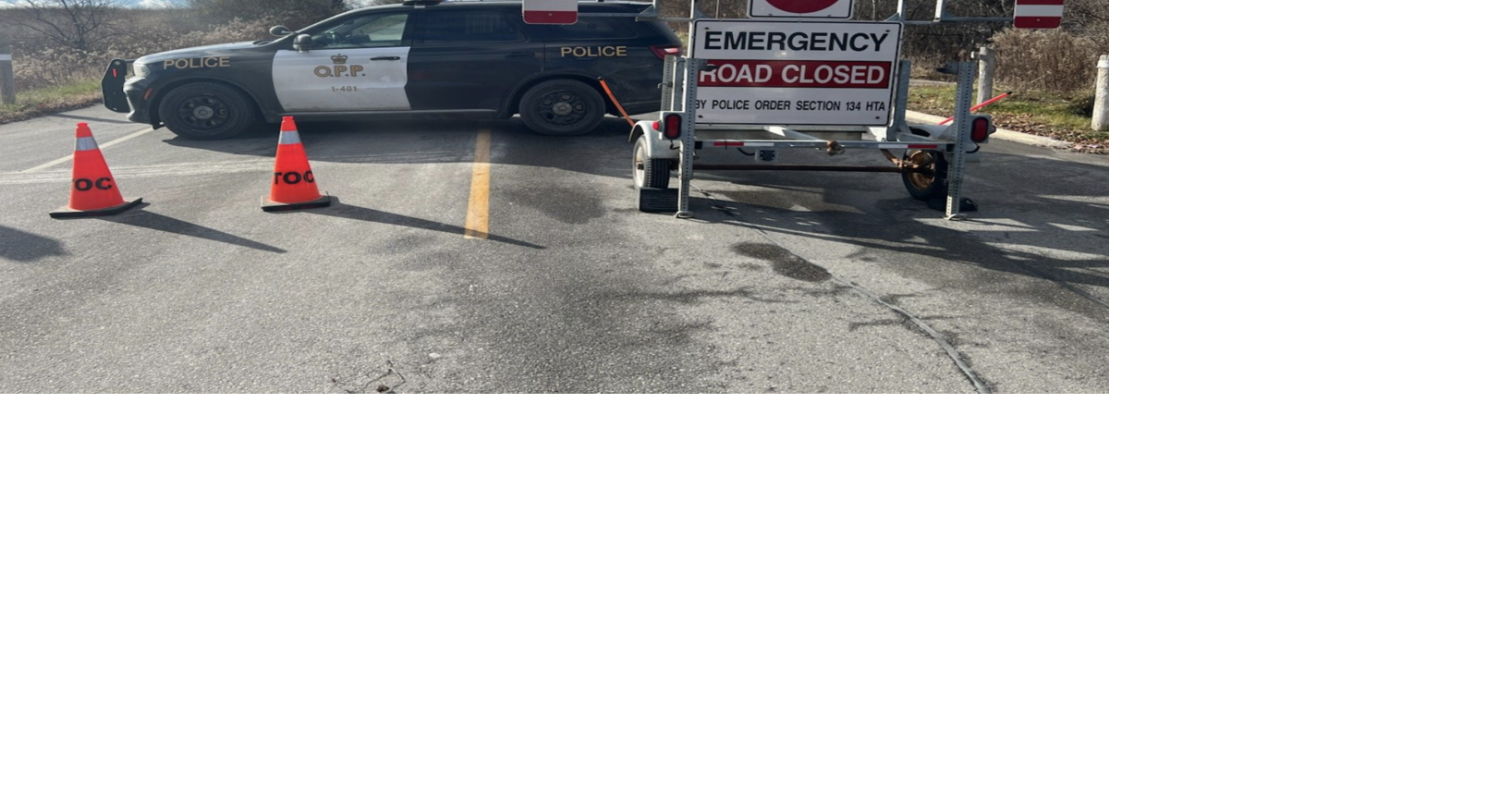 OPP close stretch of Highway 11 in Gravenhurst Tiuesday
