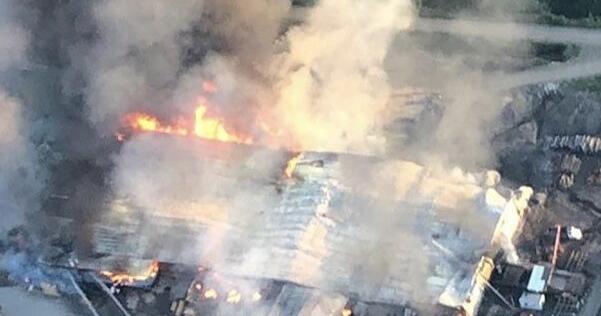 UPDATE: One firefighter treated at scene of Muskoka Timber Mills fire