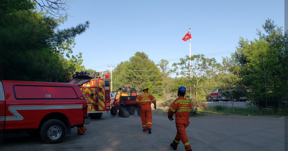 Muskoka Lakes Fire Department douses wildfire at Hardy Lake Provincial Park