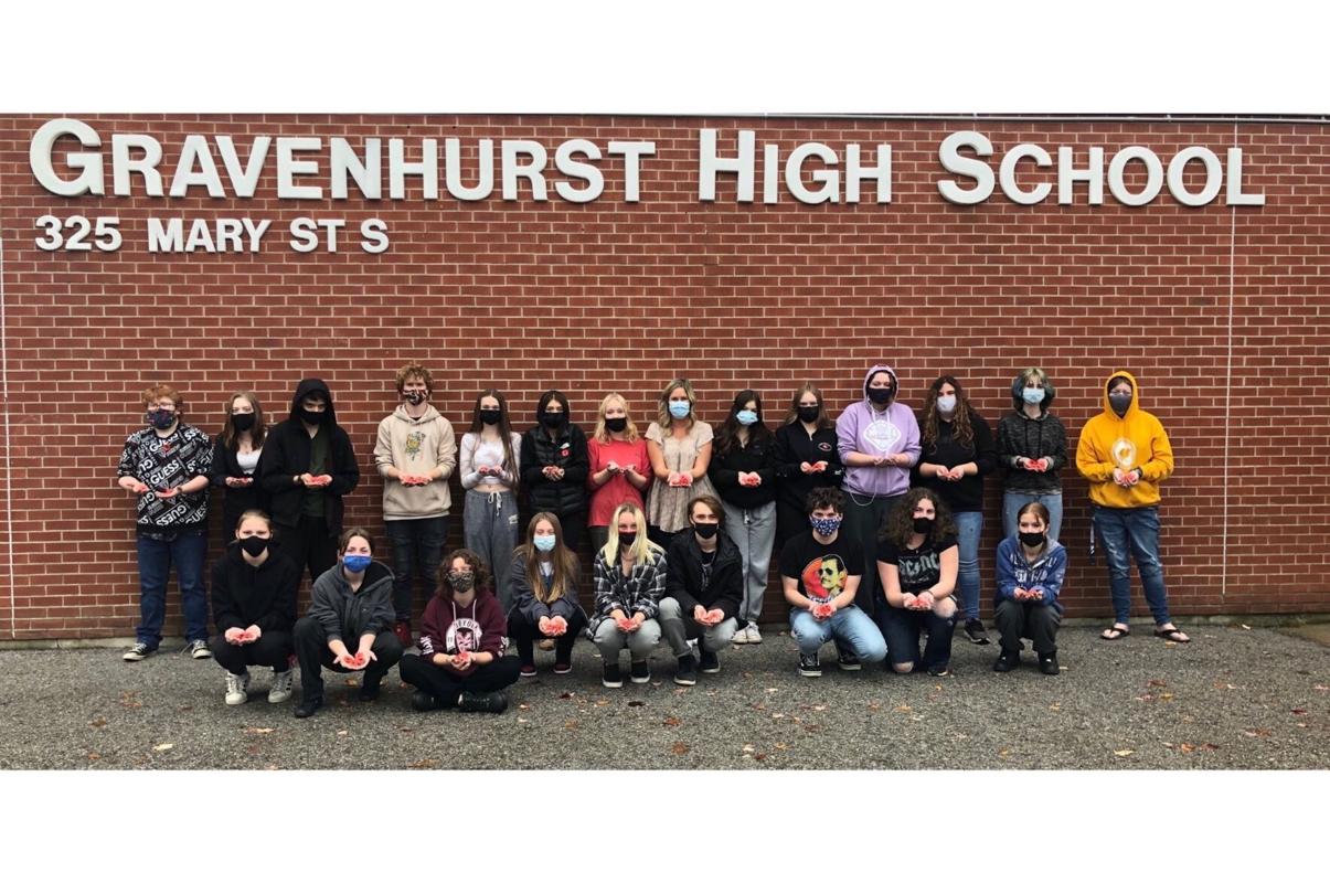 Gravenhurst High School students support legions through poppy project