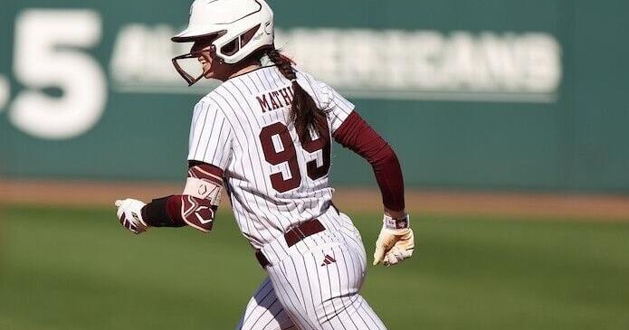 Lessentine's 3-hitter, Mathis' 3-run homer propel Aggies | Softball ...