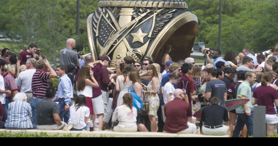 Today in Aggie History, Sept. 18: 12-foot Aggie Ring debuts behind ...