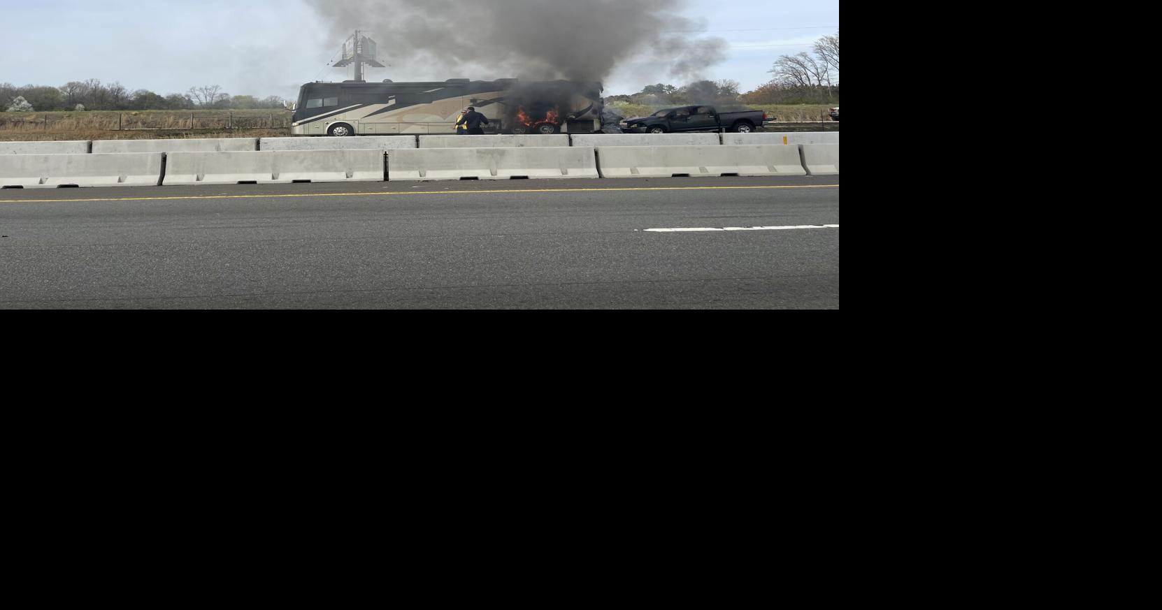 Two vehicles burn and snarl traffic on Interstate 95 southbound | News ...