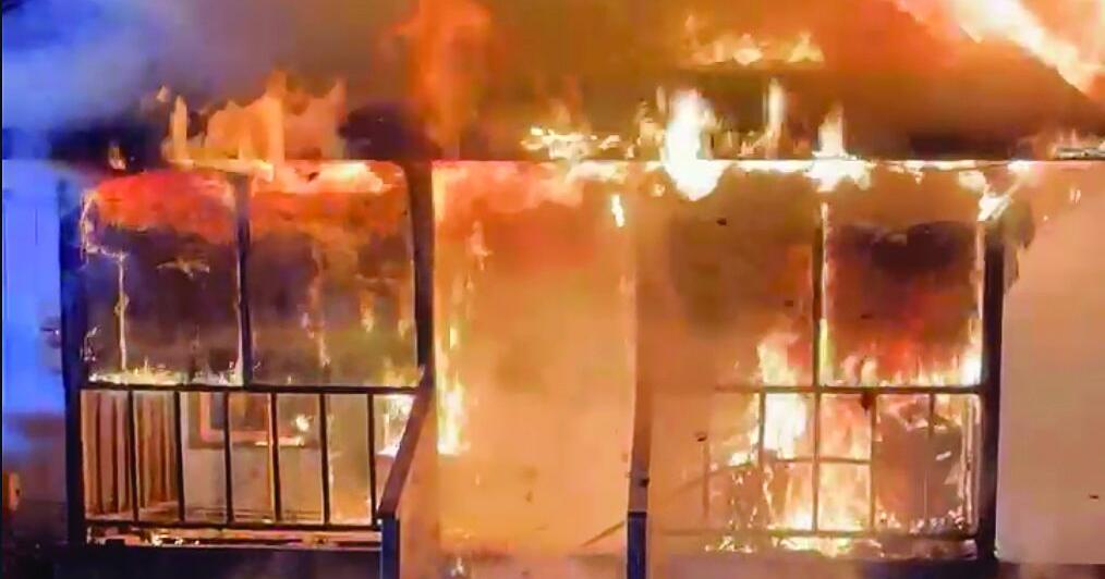 Monday morning fire destroys home. One injured, two displaced | News ...