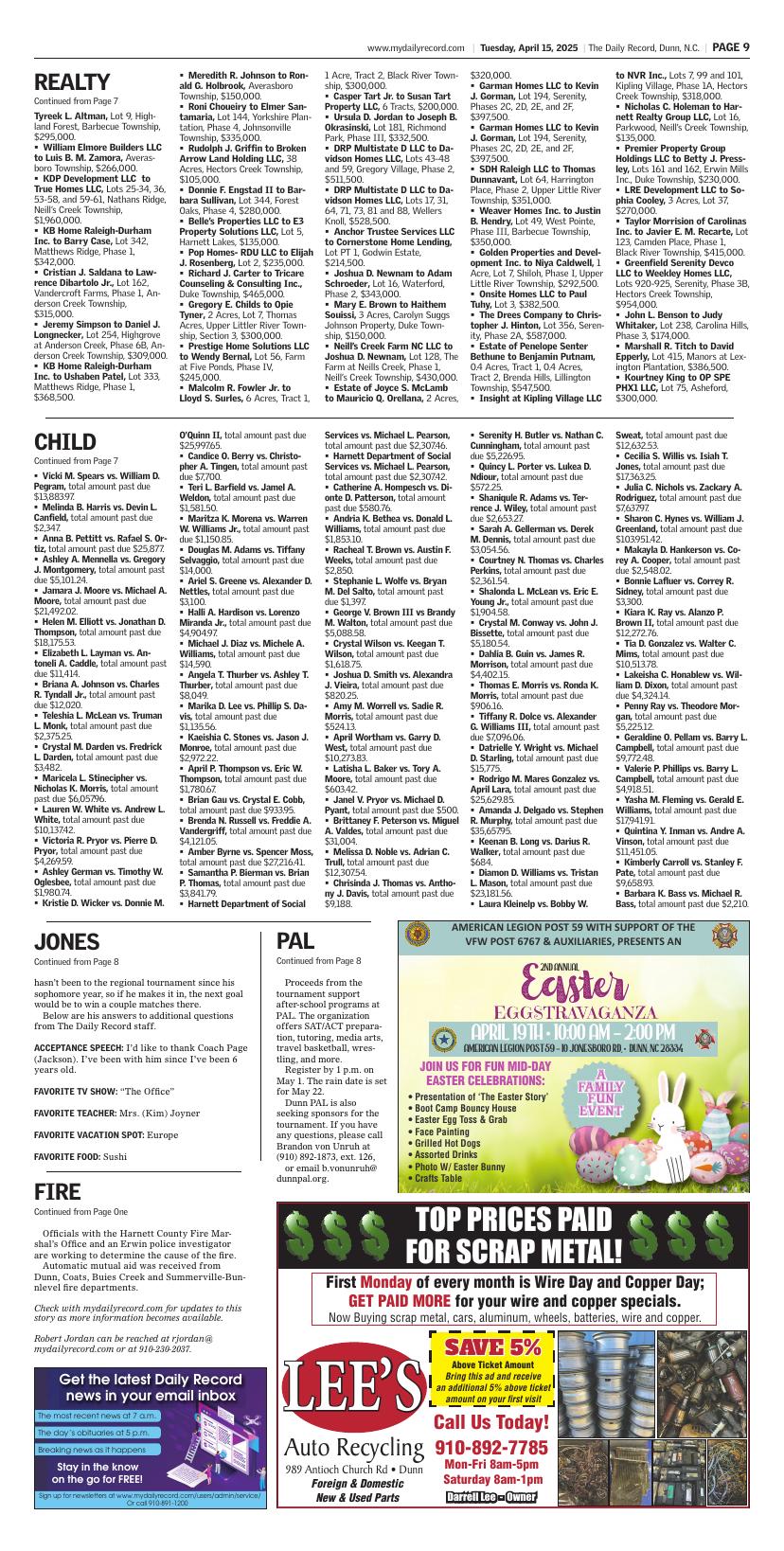 Page A009 | e-Edition | mydailyrecord.com