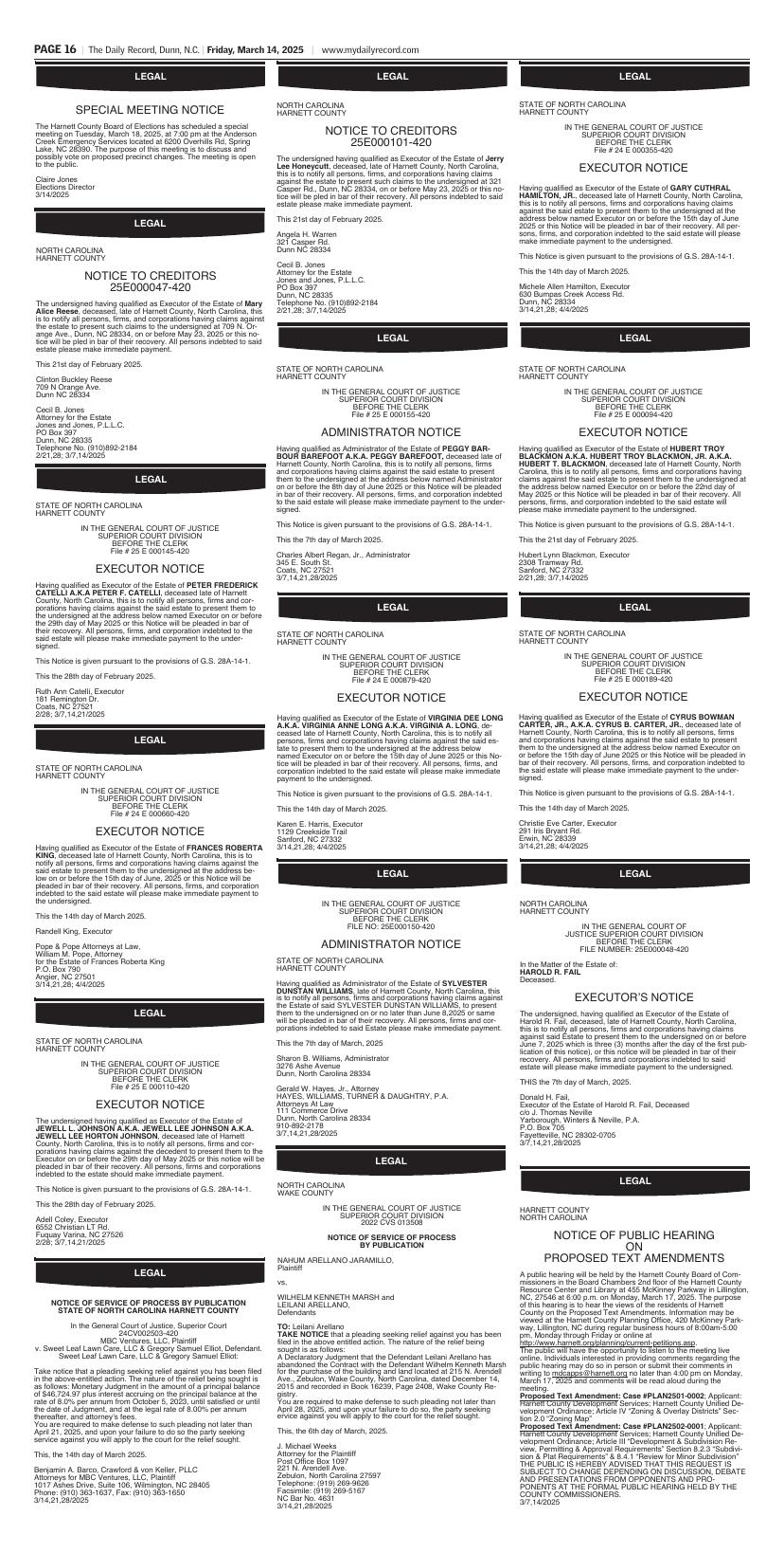 Page A016 | e-Edition | mydailyrecord.com