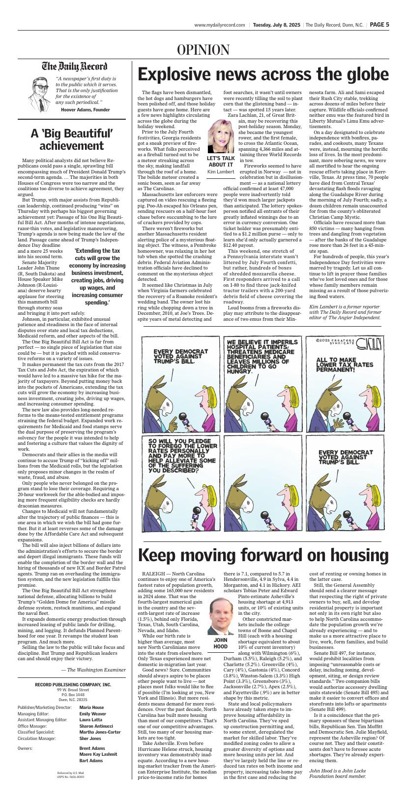 Page A005 | e-Edition | mydailyrecord.com