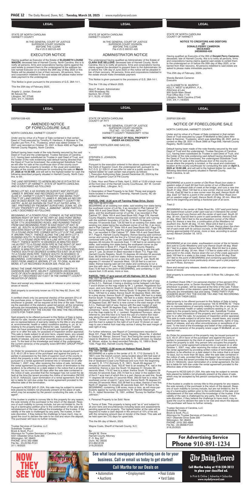 Page A012 | e-Edition | mydailyrecord.com
