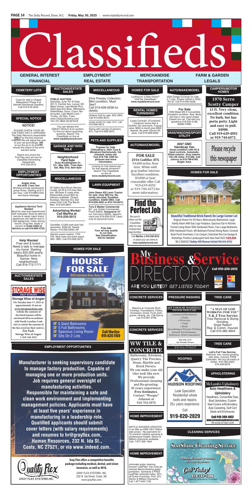 Page A014 | e-Edition | mydailyrecord.com