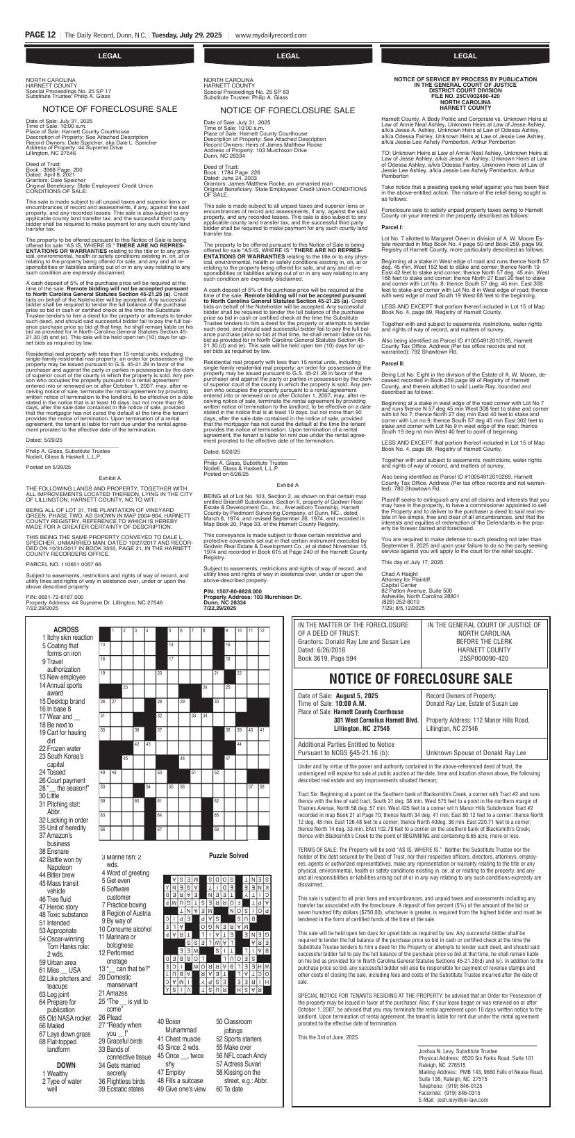 Page A012 | e-Edition | mydailyrecord.com