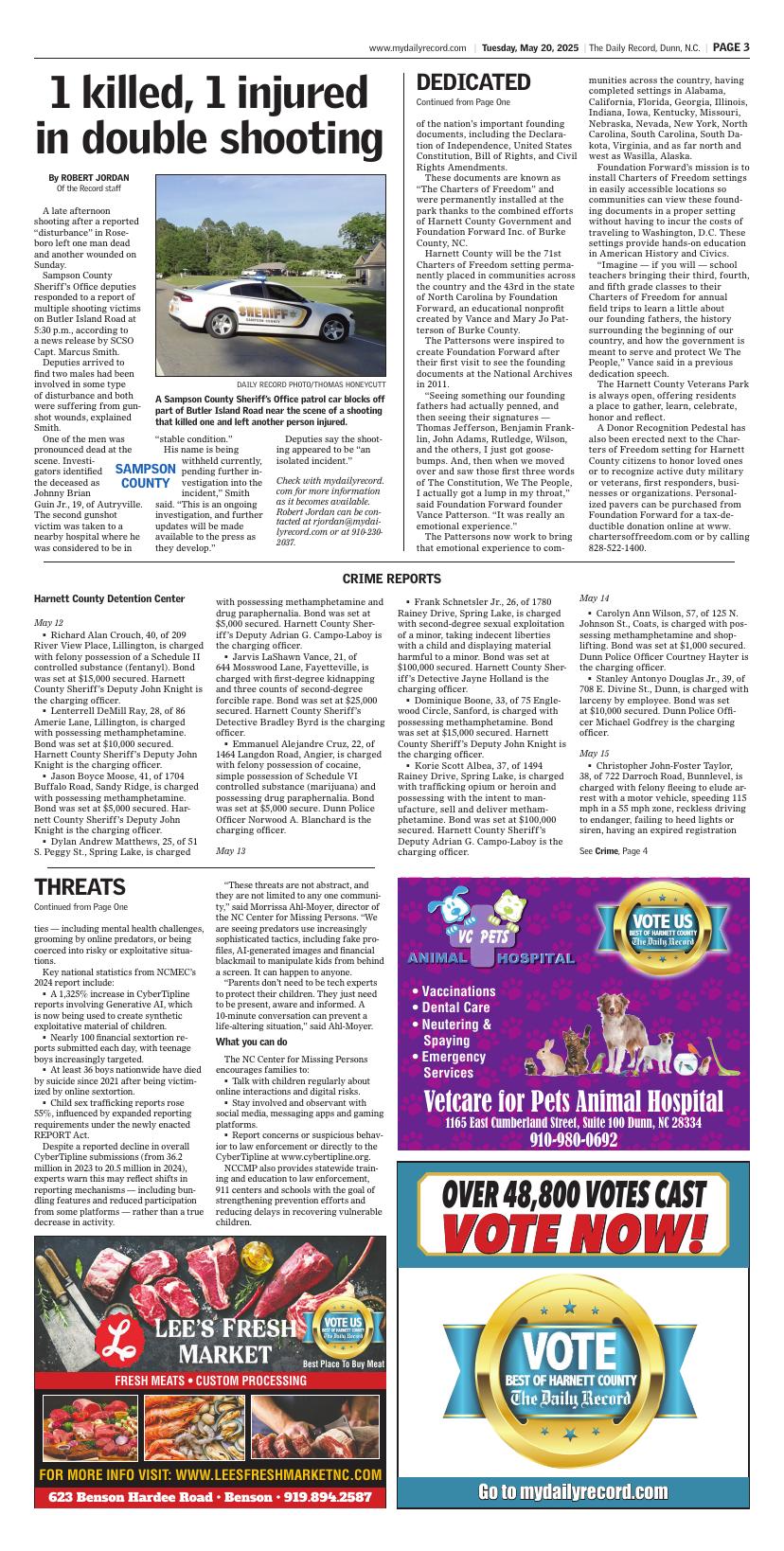 Page A003 | e-Edition | mydailyrecord.com