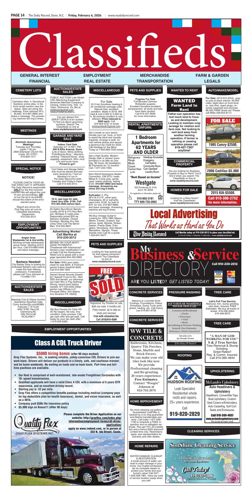 Page A014 | e-Edition | mydailyrecord.com