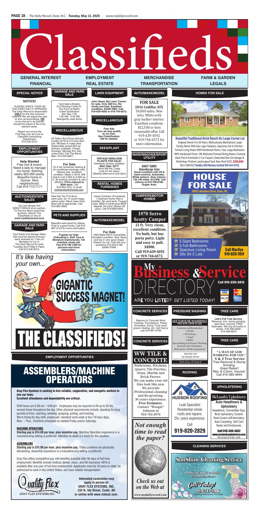 Page A018 | e-Edition | mydailyrecord.com
