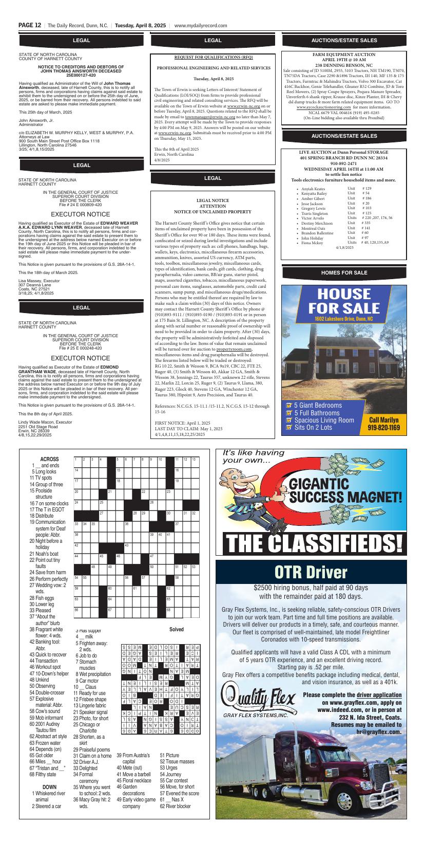 Page A012 | e-Edition | mydailyrecord.com