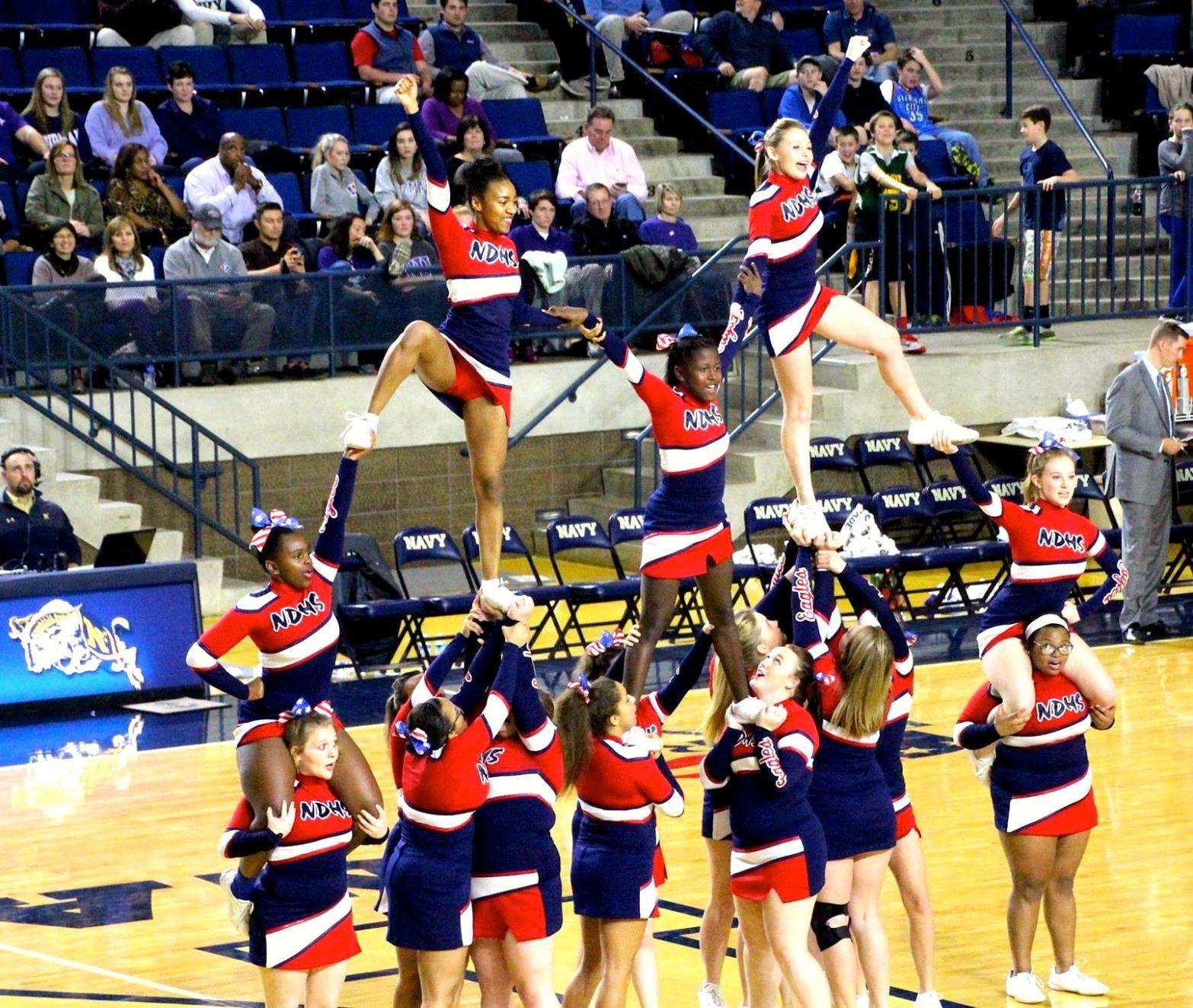 ND cheer squad performs at Navy basketball game | Dorchester County ...