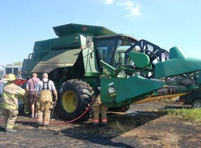 Combine catches fire | Caroline County | myeasternshoremd.com
