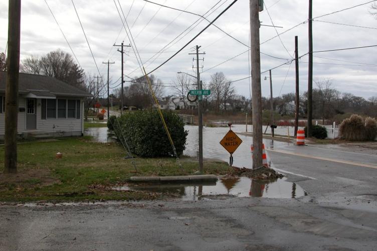 Flooding in low-lying areas of Kent Narrows and Queenstown Friday ...