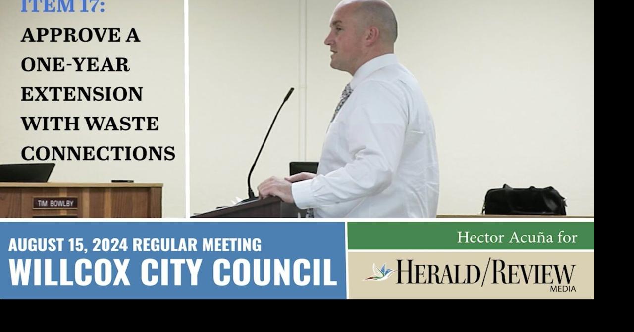 Water and wine hot topics at Willcox Council meeting | | myheraldreview.com