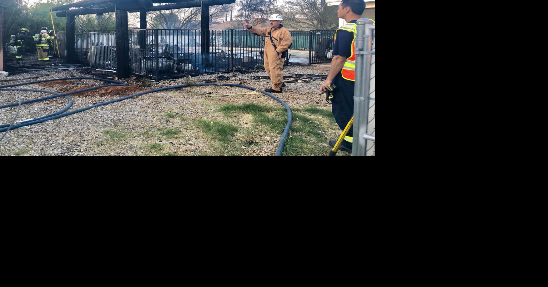 Yard fire destroys two structures, no injuries reported | Public Safety ...