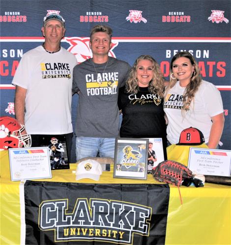 Benson’s Brok Determan to play football and baseball at Clarke ...