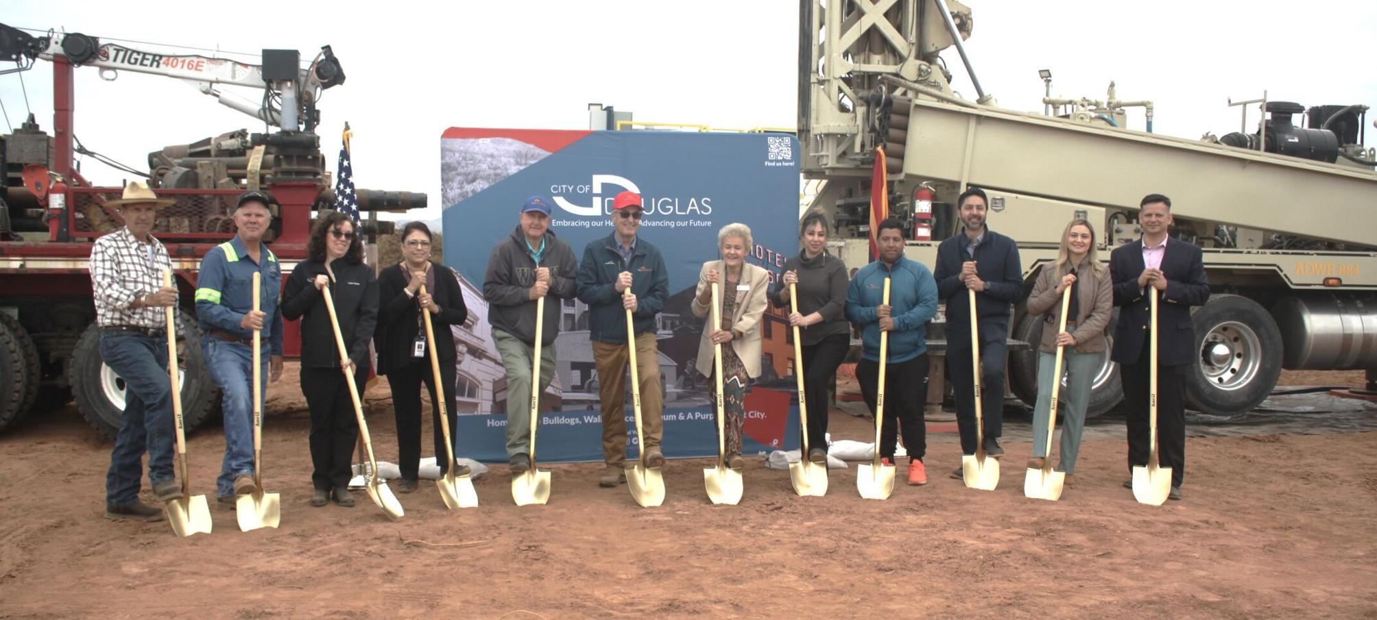 Douglas breaks ground for temporary water well at new port of entry ...