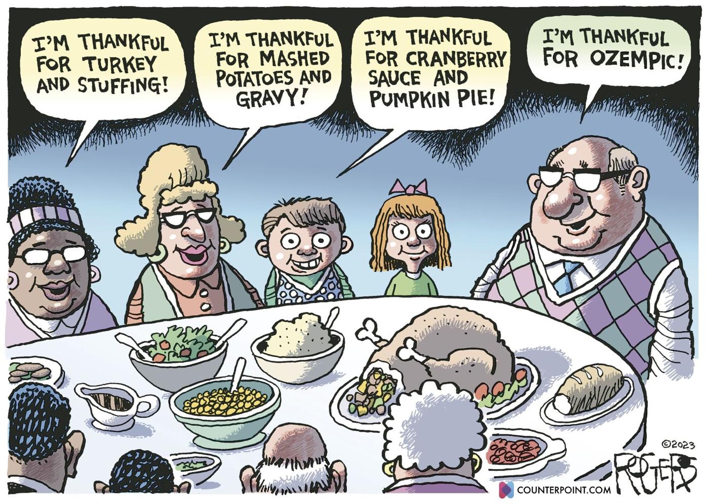 turkey stuffing cartoon