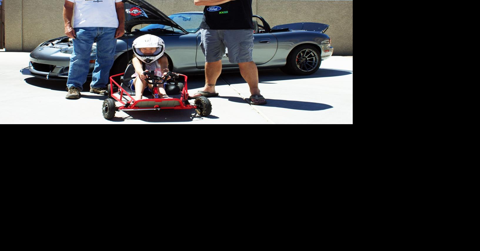 A need for speed: Father and son compete together on the track ...