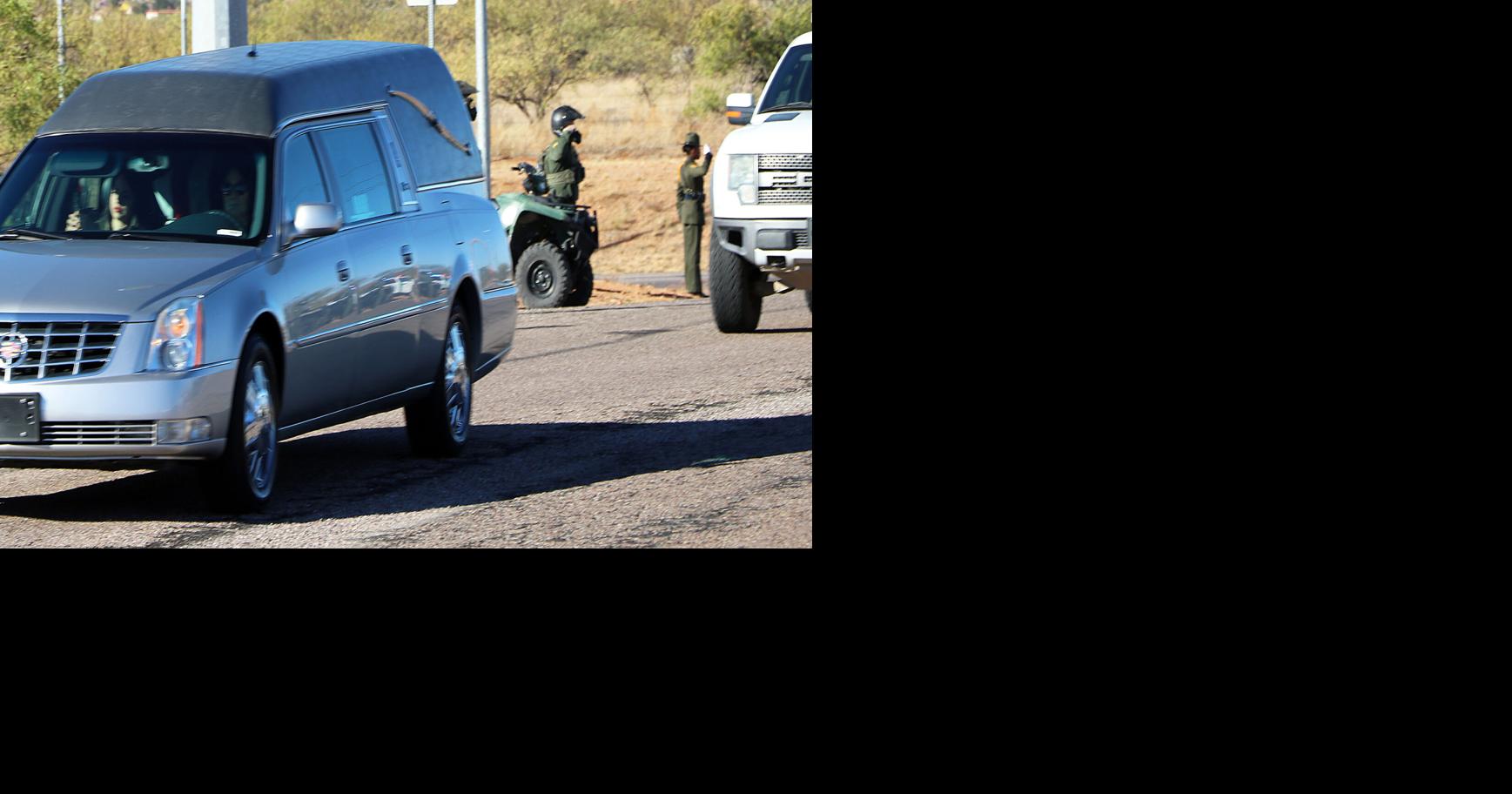 Scores of law enforcement escort, salute fallen Border Patrol agent en ...