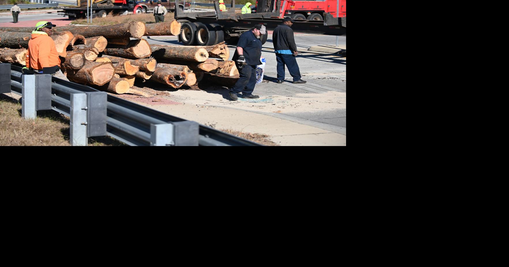 Another log truck wreck at roundabout | News | mymcr.net