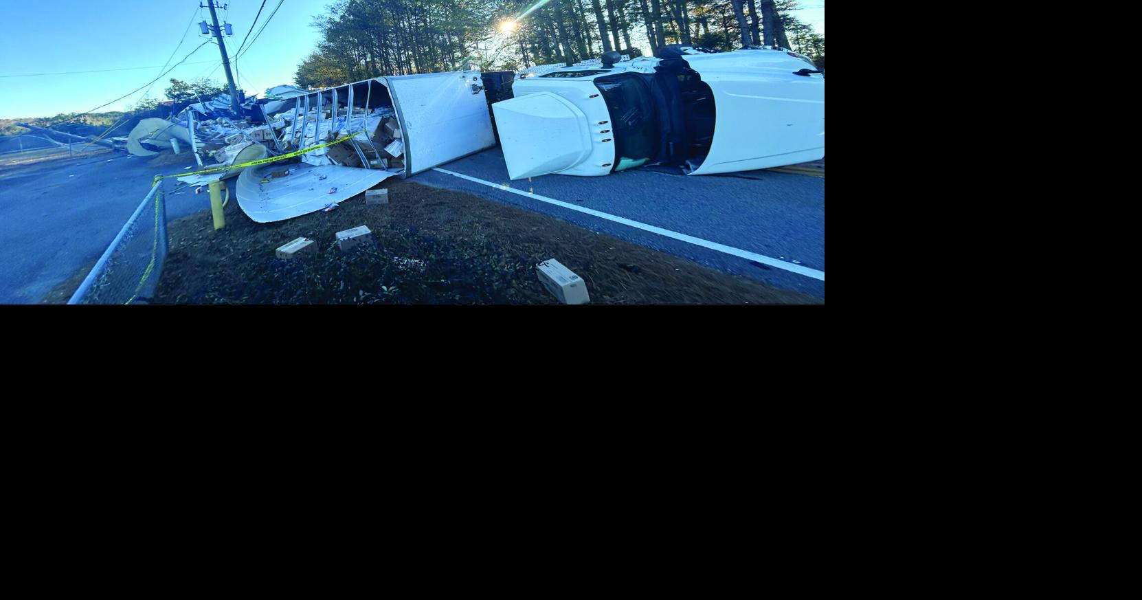 Collier Road closed all day Monday after truck driver falls asleep ...