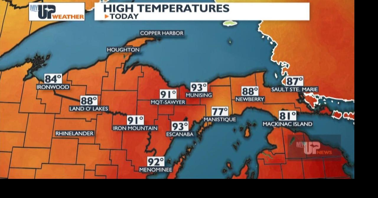 My UP Weather: Relief from the hot temperatures on Tuesday (June 23 ...
