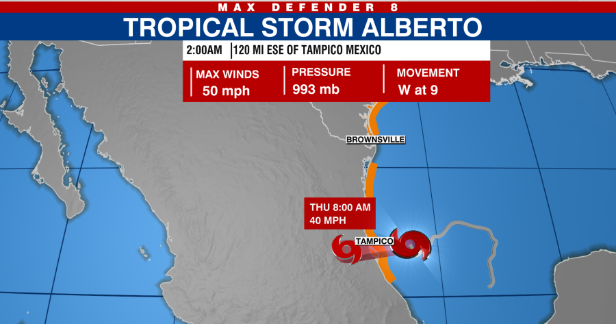 Tropical Storm Alberto makes landfall, National Hurricane Center ...