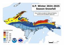 UP snowfall totals show four towns were each covered in 300+ inches of ...