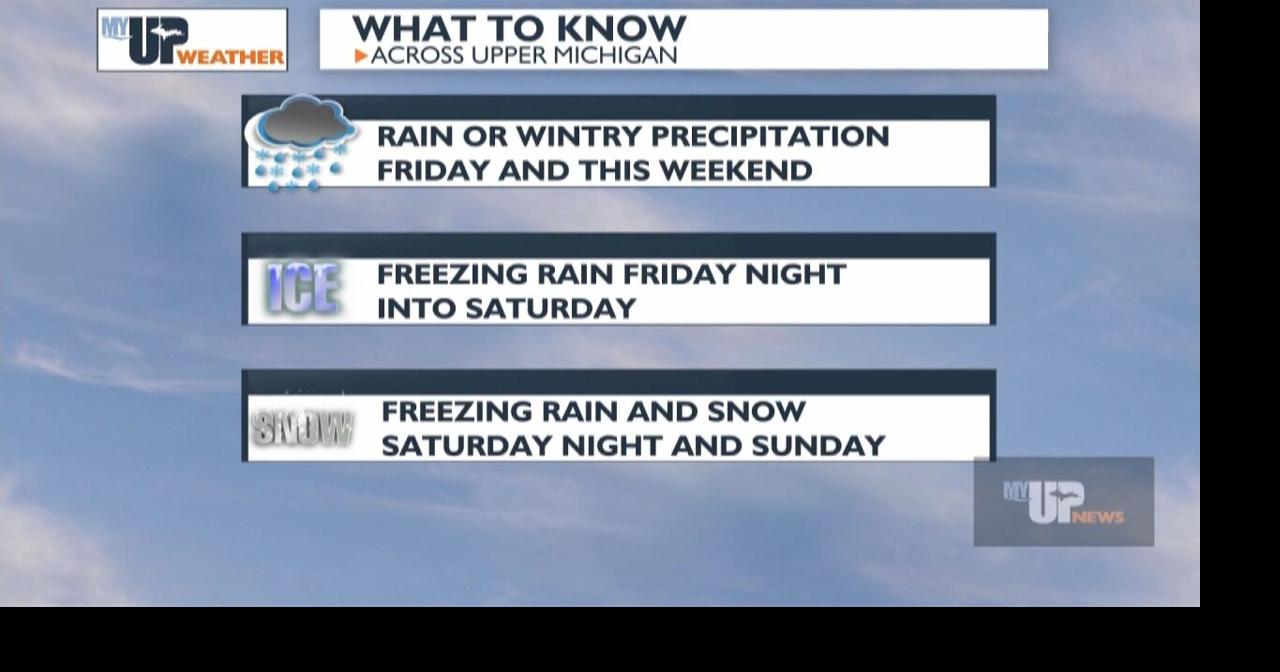 My UP Weather: Freezing rain chances increasing for Friday night (March ...