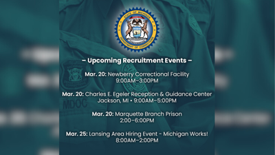 MDOC to hold recruiting events Thursday | Michigan News | myupnow.com