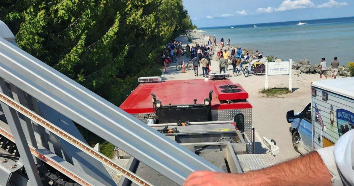Man hanging off Mackinac Island cliff rescued seconds away from letting ...