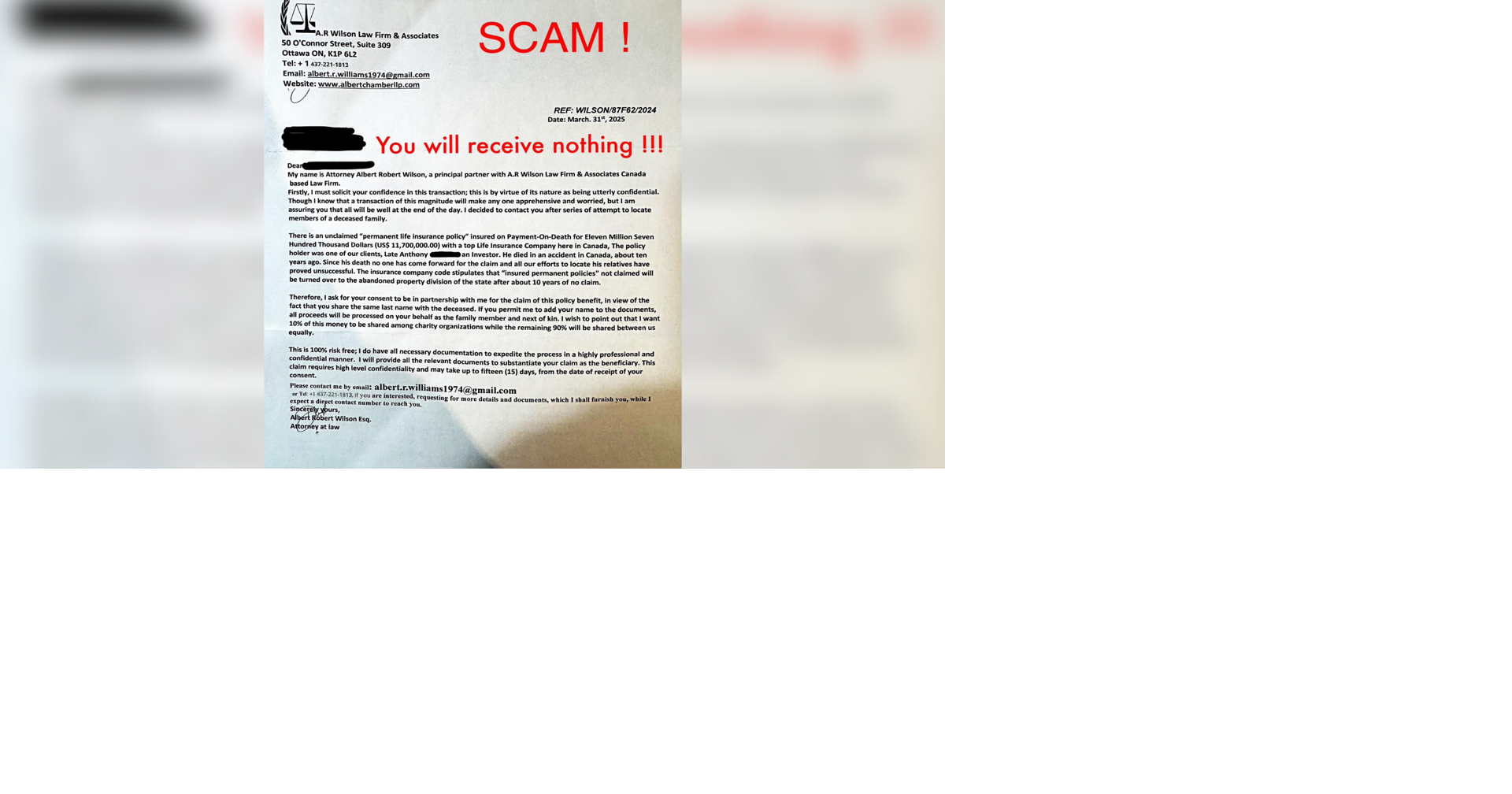 UP residents hit with Canadian inheritance scam | Local News | myupnow.com