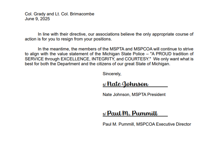 MSP unions send letter to leadership to resign after 'no confidence ...