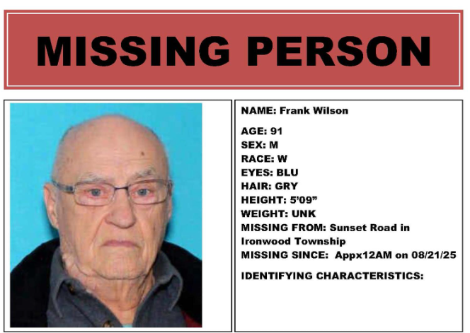 UPDATE: Missing Gogebic County man, 91, found dead in Wisconsin | News ...