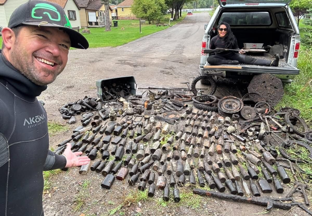 What treasures lie beneath the Iron River’s currents? Two divers took ...