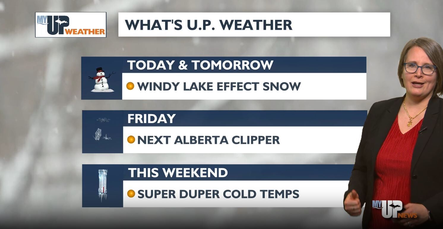 Blustery lake effect snow pushes into tomorrow; frosty weekend ...