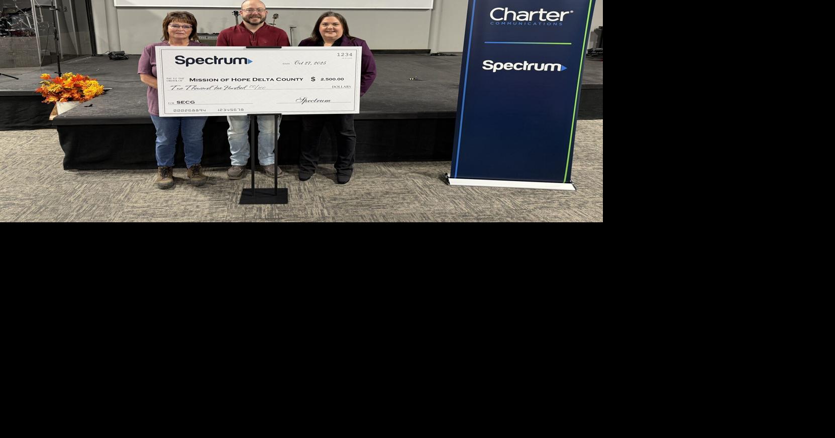 Spectrum donates $2,500 to Mission of Hope Delta county | News ...