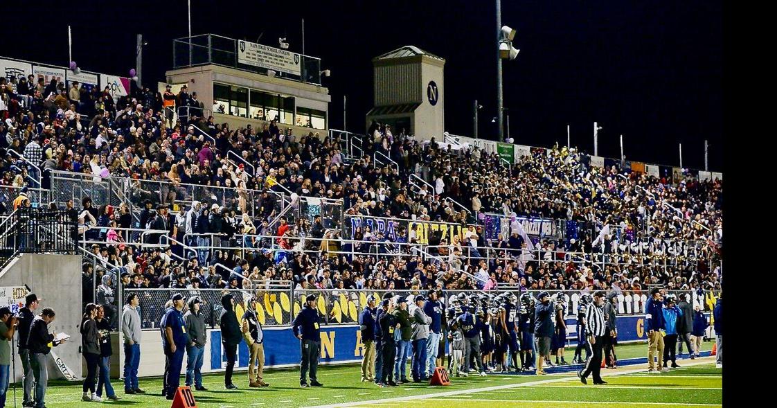 Fans pack the Napa High side