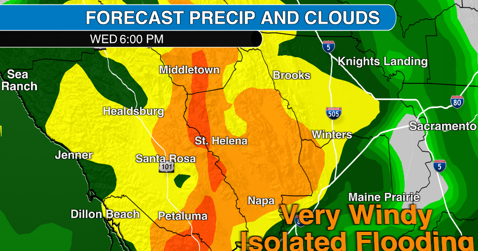 Forecast: Strong winds, heavy rain Wednesday in Napa Valley | Weather ...